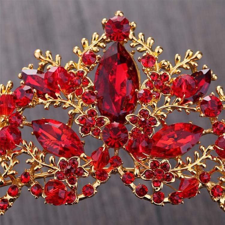 Quinceañera Ruby Red Crystal Tiara – 3DVanity.com